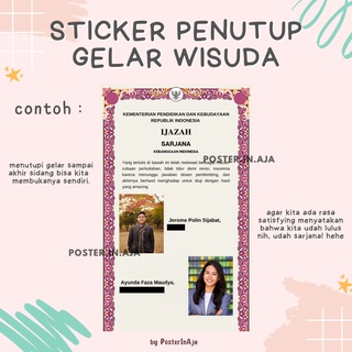 Jual Sticker Stiker Penutup Gelar untuk Banner Wisuda ke- LULUS an ...