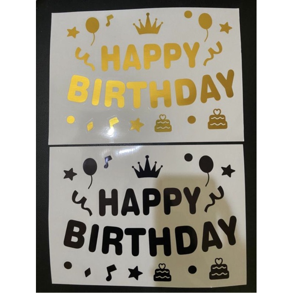 Jual Stiker Balon PVC Bening / Sticker Balon PVC happy Birthday (Stiker ...
