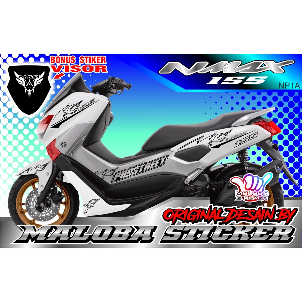 Jual Sticker Nmax putih Stiker Stripping Motor Yamaha Nmax putih ...