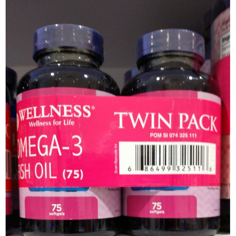 Jual Wellness Omega 3 bogo isi 75 softgels ( buy 1 free 1 ) | Shopee ...