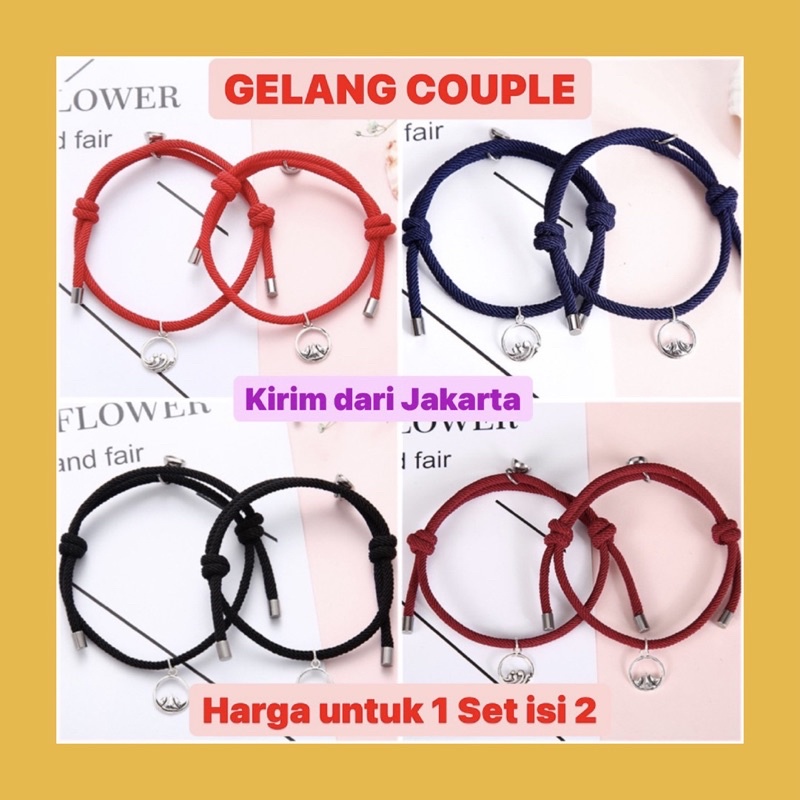 Jual 2pcs gelang magnet 1 Pasang Gelang Couple Magnet Gelang Tali ...