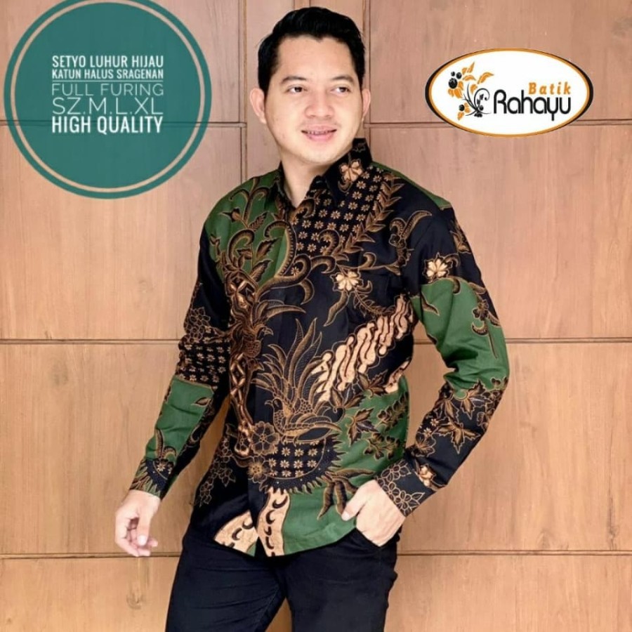 Jual SETYO LUHUR RAHAYU KEMEJA BATIK PRIA SOLO LENGAN PANJANG PENDEK LAPIS FURING ATASAN PREMIUM ...