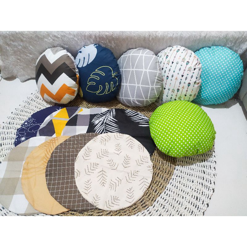 Jual Sarung Bantal Bulat D 40cm / Sarung Bantal Donat/Sarung Bantal ...