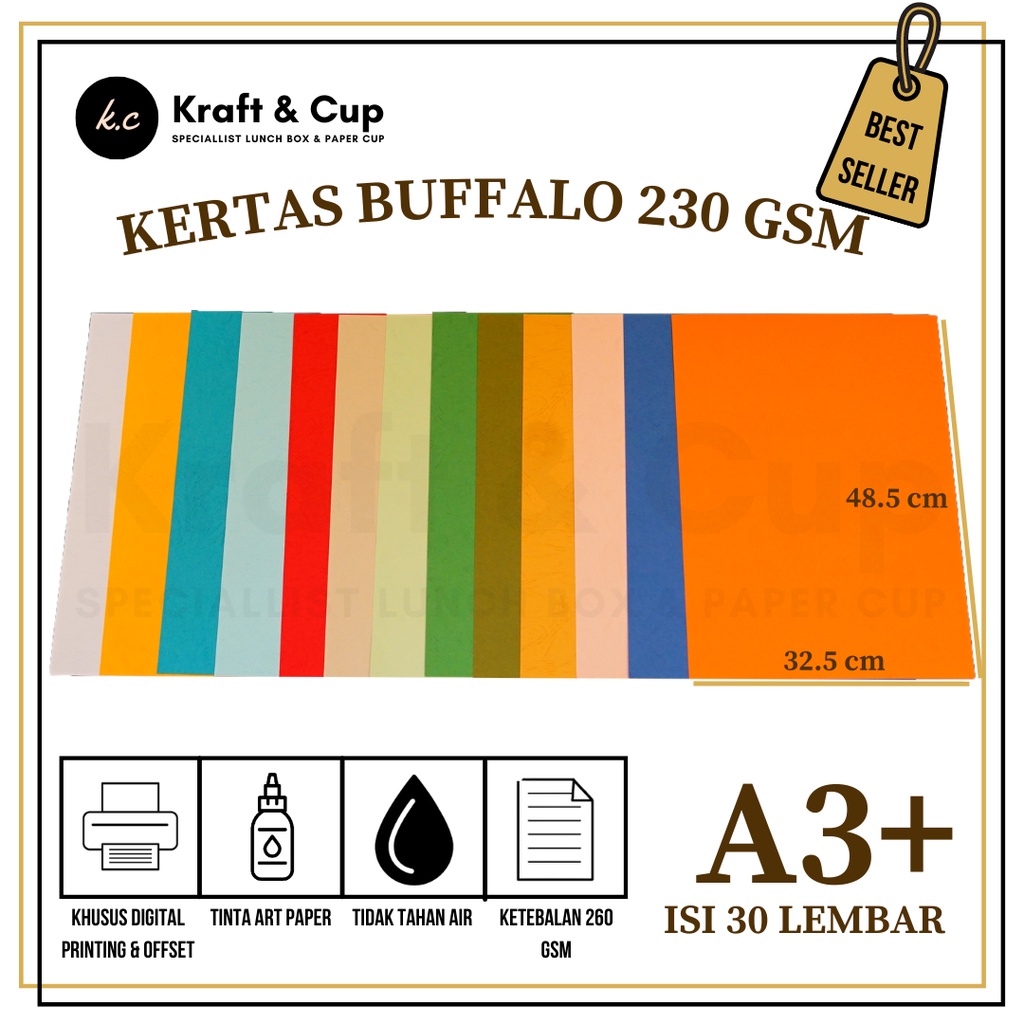 Jual Kertas Buffalo A3 Plus isi 30 lembar / Kertas Jilid A3 Plus ...