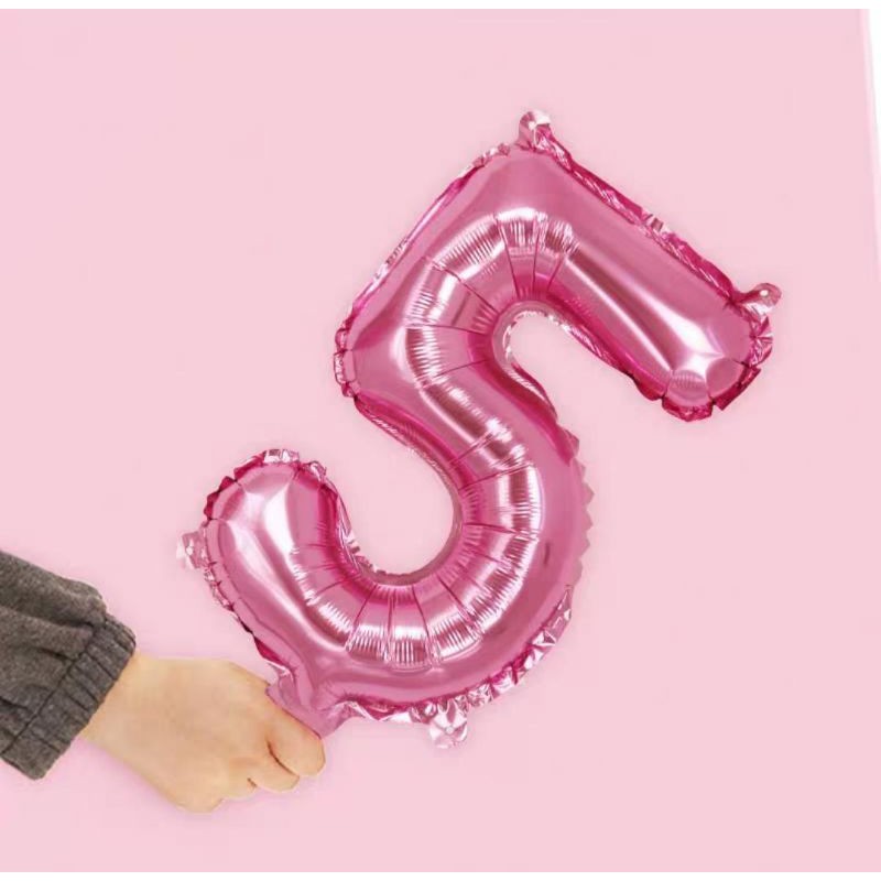 Jual BALON ANGKA PINK POLOS 40CM / BALON FOIL ANGKA 40CM | Shopee Indonesia