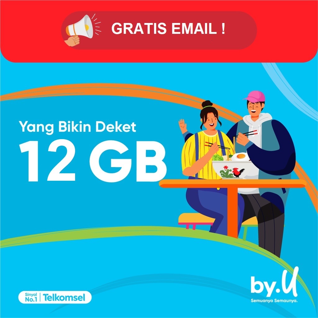 Jual Kartu Perdana Byu By.u Telkomsel 12 GB Masa Aktif 7 Hari | Shopee ...