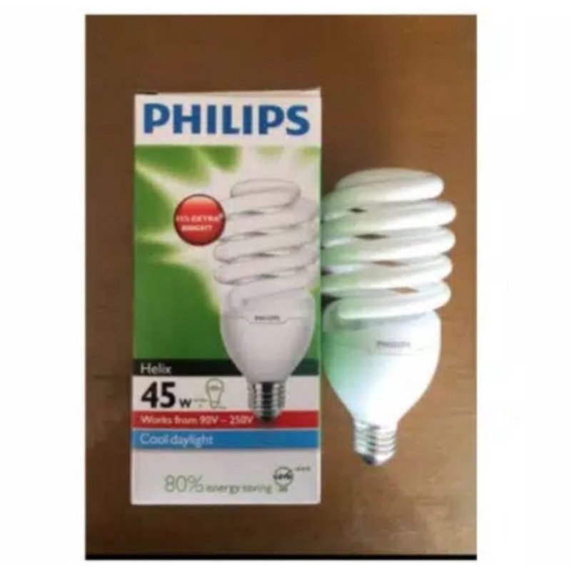 Jual Lampu Philips Helix 45 Watt Putih | Shopee Indonesia