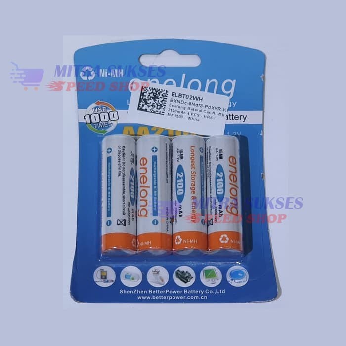 Jual Baterai Cas Charge AA Enelong Rechargeable Ni-Mh 2100mAh 1 Pcs ...