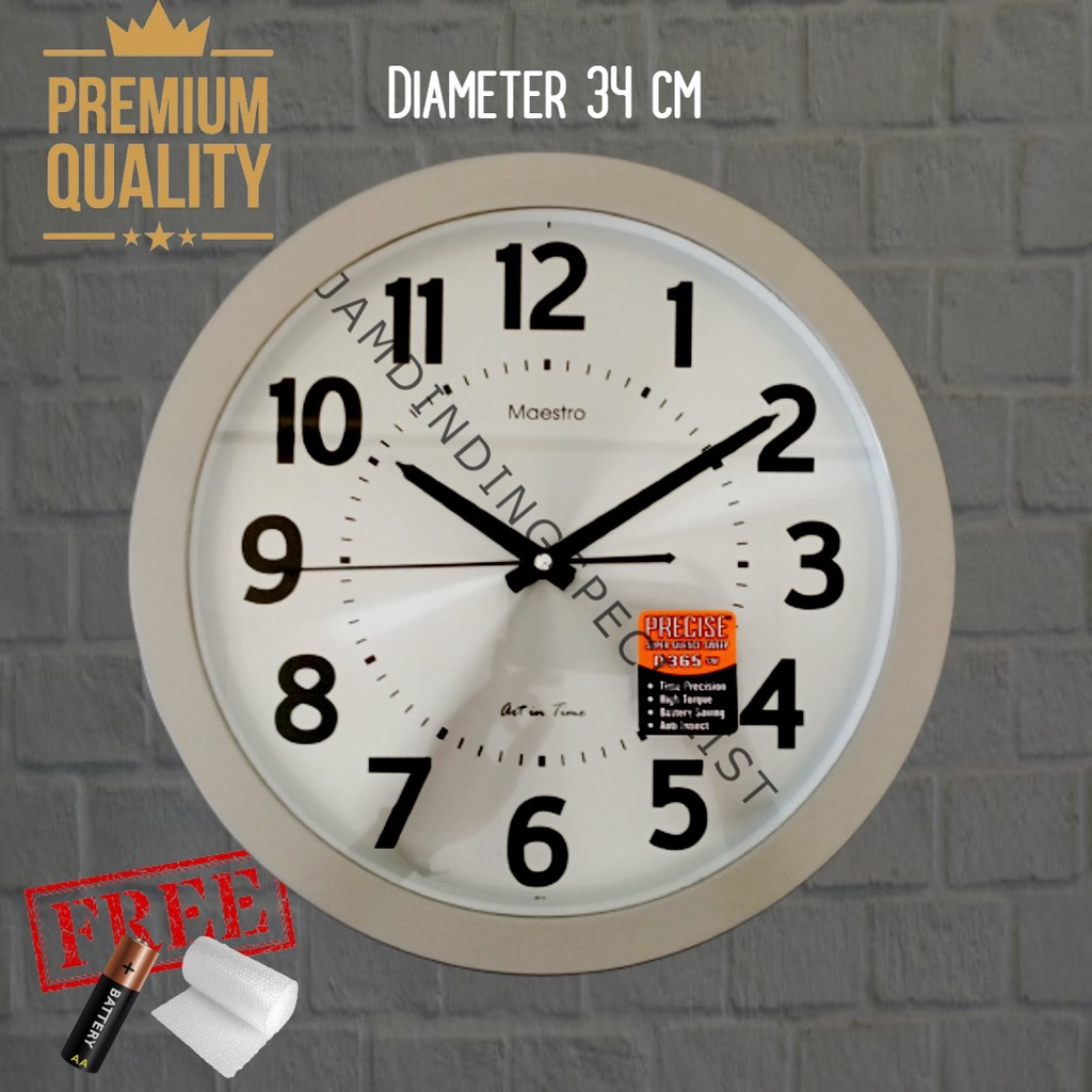 Jual JAM DINDING BESAR MESIN SWEEP SILENT SENYAP MOVEMENT ORIGINAL ...