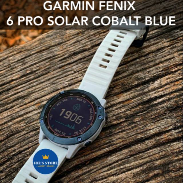 Jual GARMIN FENIX 6 PRO SOLAR Cobalt Blue ORIGINAL (FREE SHIRT ...