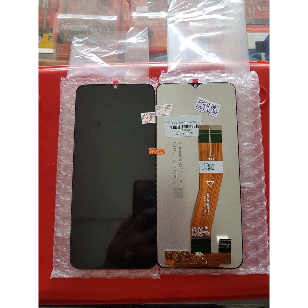 Jual LCD+TS SAM A02S/A025F/A03S/A037F BLACK SOKET 2 FLEX | Shopee Indonesia