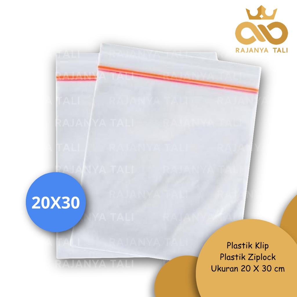 Jual KLIP PLASTIK ZIP LOCK 20 X 30 PLASTIK KLIP ZIPLOCK CLIP 20X30 100 ...