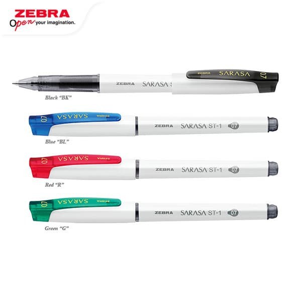 Jual ZEBRA Sarasa ST-1 Pulpen Pena 0.7mm Gel Pen Water Based Pigment ...
