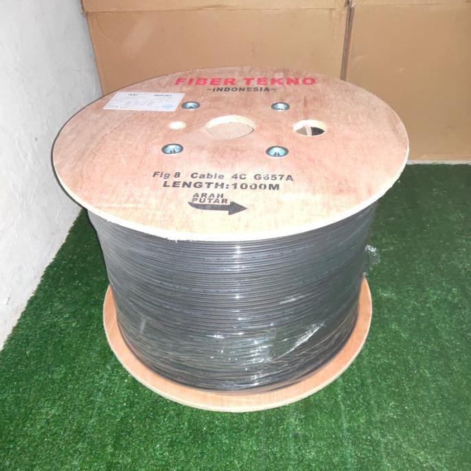 Jual Kabel FO bulat 4 core figure8 1km merk FIBERTEKNO | Shopee Indonesia