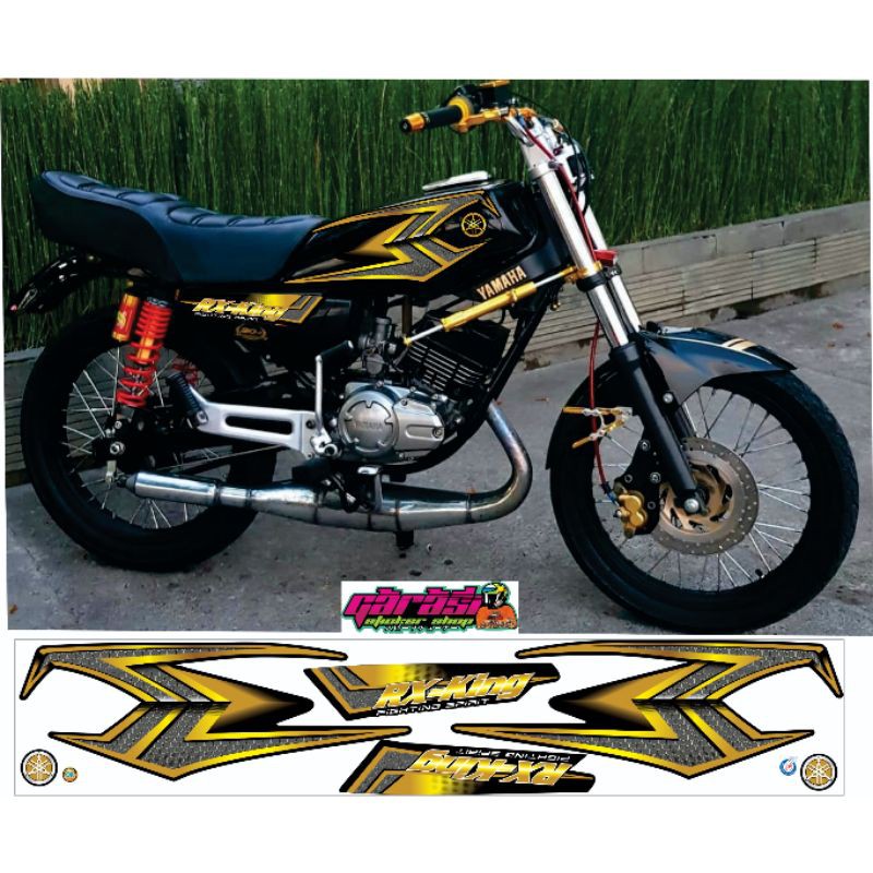 Jual Striping Rx King 2004 kuning gold custom | Shopee Indonesia