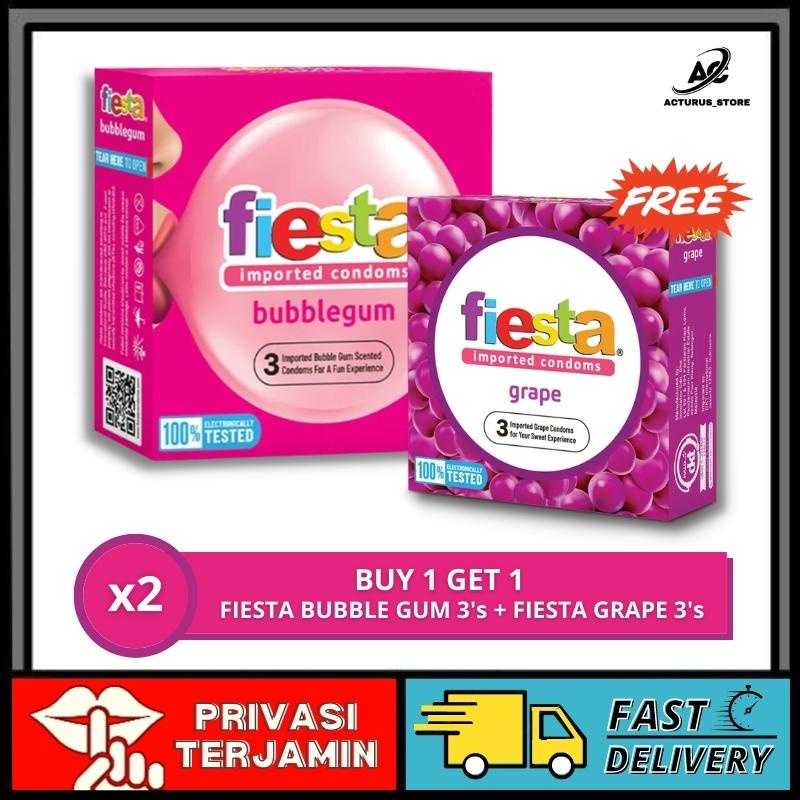 Jual Kondom Fiesta Bubble Gum 3s + Fiesta Grape 3s / Paket Hemat / BISA ...