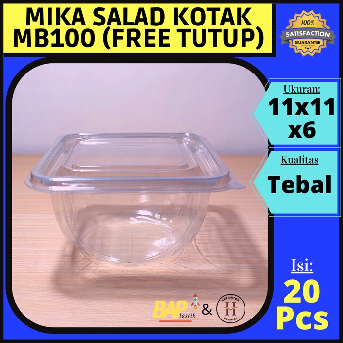 Jual Mika Buah MB100 / Mika Salad Buah Kotak 500ml | Shopee Indonesia