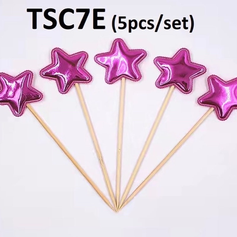 Jual TSC - Hiasan Tusukan Kue Cake Topper Hati Crown Mahkota Bintang | Shopee Indonesia