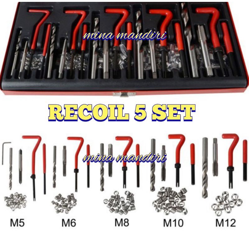 Jual Recoil Set.Alat Repair Baut Slek doll M5 M6 M8 M10 M12 Set tap bor ...