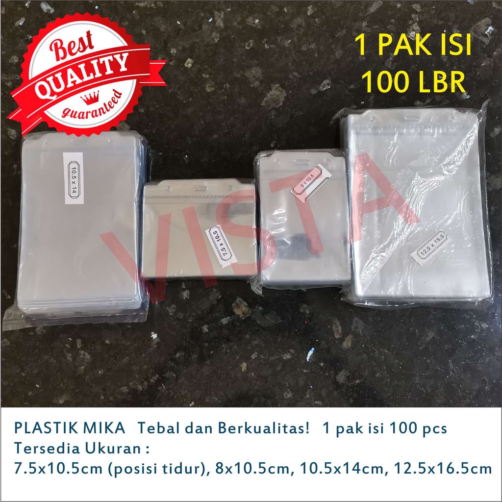 Jual Plastik Mika Name Tag / ID Card Lebih TEBAL 015 isi 100 | Shopee ...
