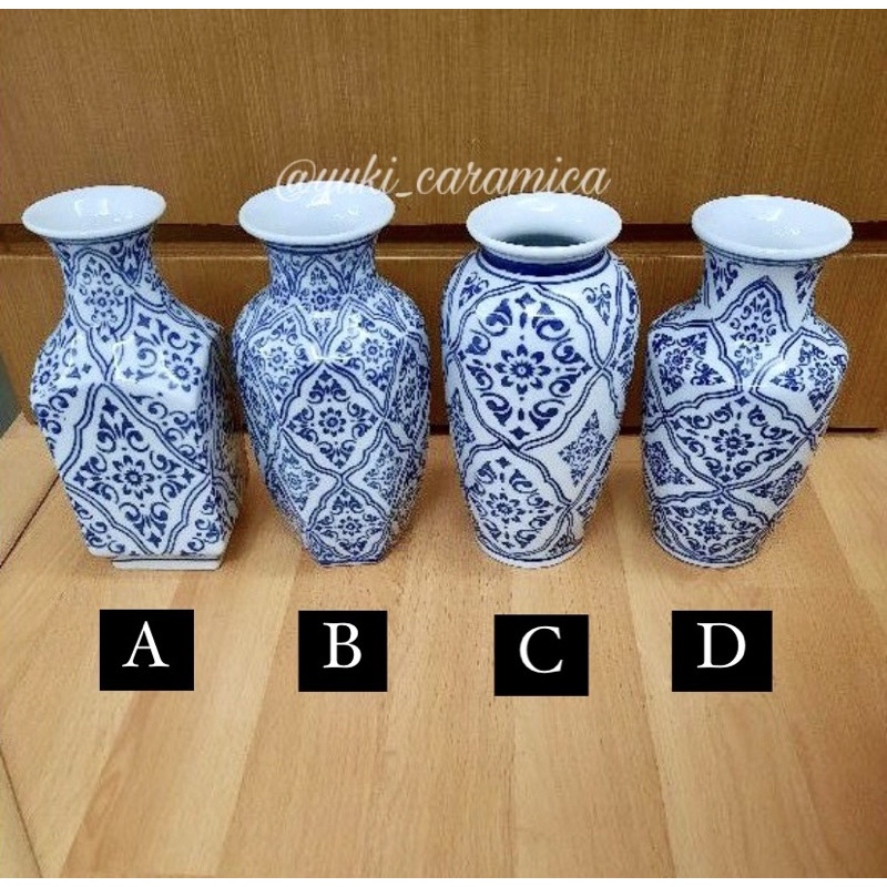 Jual vas bunga biru putih | Shopee Indonesia