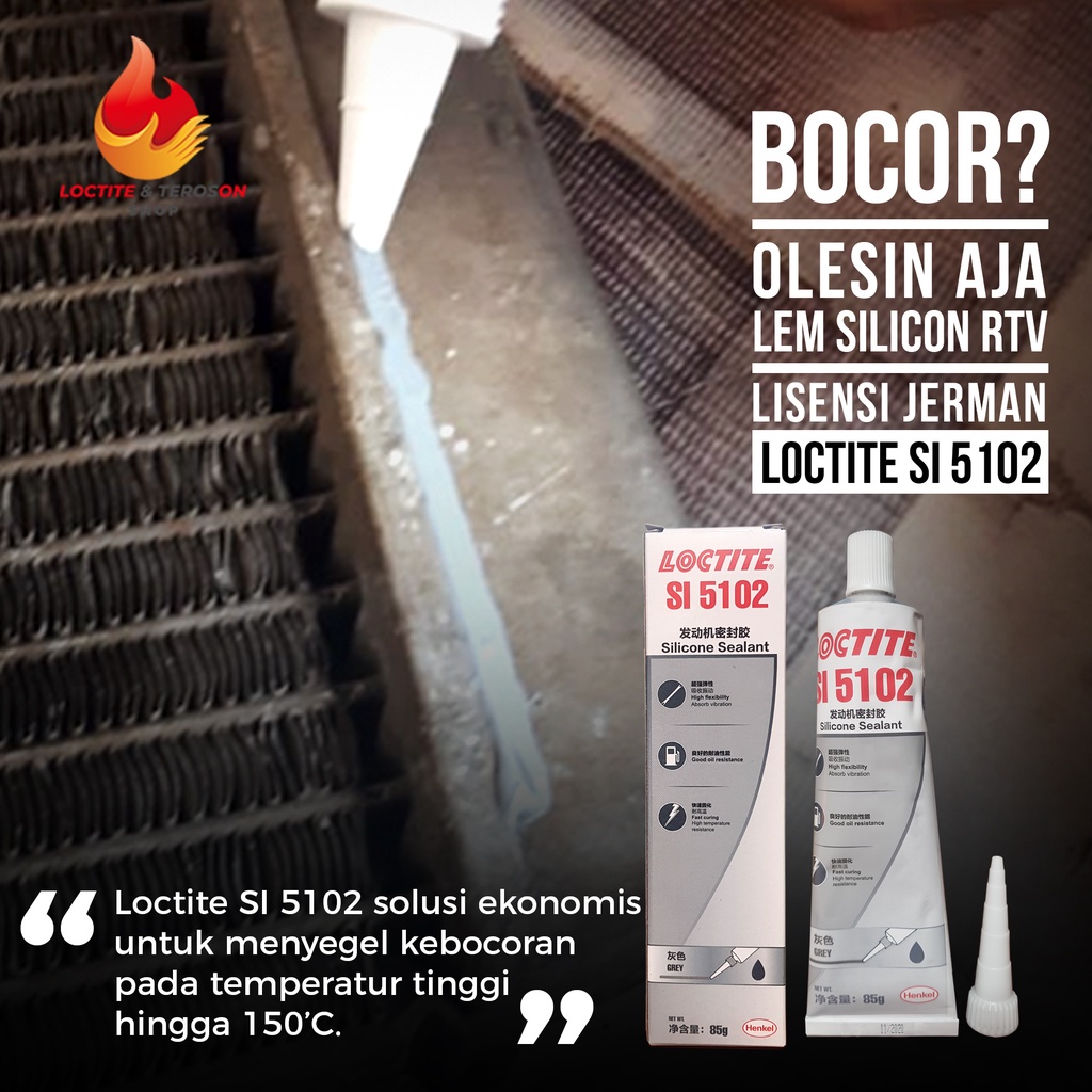 Jual LEM SILIKON GASKET RTV TAHAN PANAS UNTUK PAKING MESIN DAN RADIATOR ...