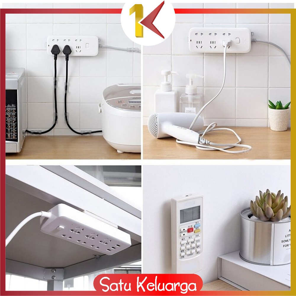 Jual SK-C246 Holder Stop Kontak Gantungan Colokan Listrik Double Tape ...