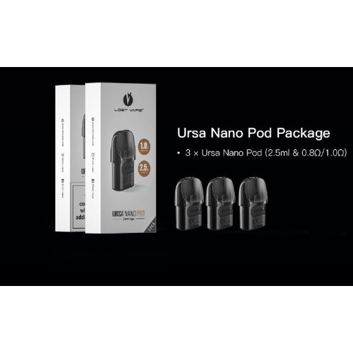 Jual Cartridge Ursa Nano Pod Replacement by Lost Vape 0.8 & 1.0 ohm ...