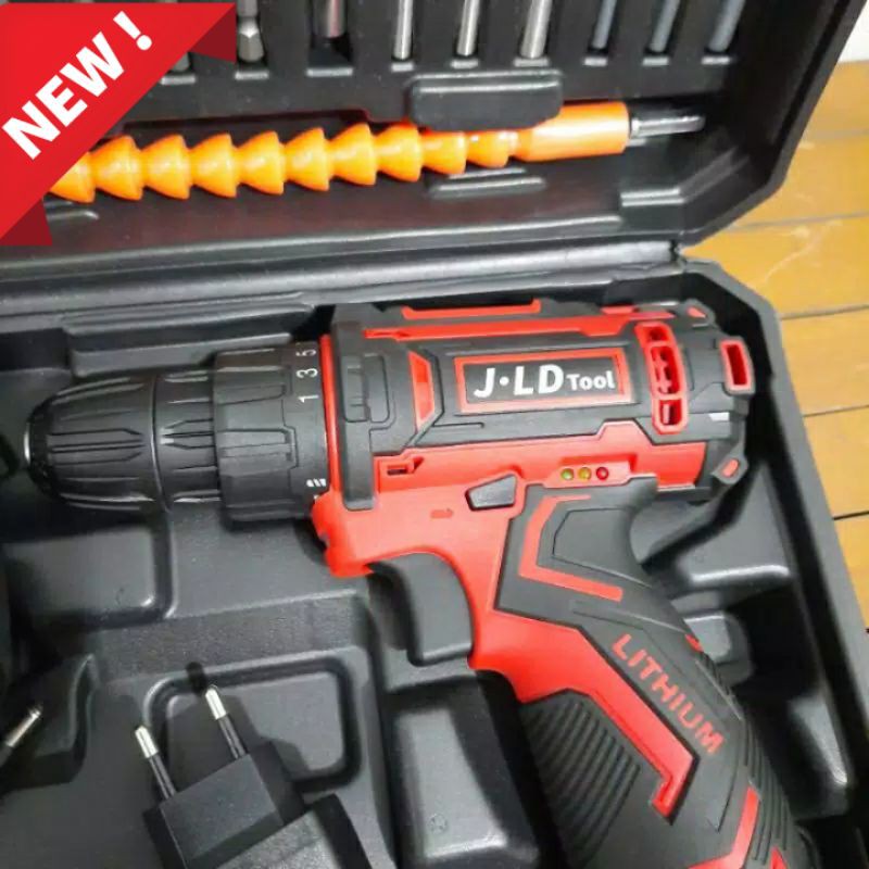 Jual Bor Drill Bor Baterai Cordless JLD Tool 10mm 12V Bor Set Bor drill ...