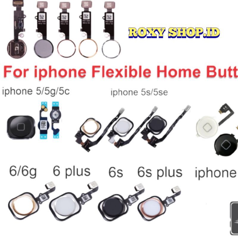 Jual HOME BUTTON IP 5 IP 6 6 PLUS 7 7 PLUS 8 8 PLUS FLEKSIBEL HOME ...