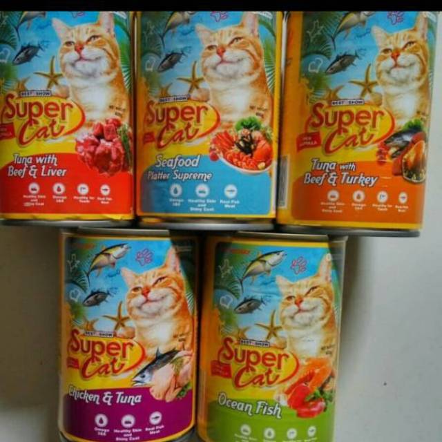 Jual Super Cat kaleng 400 gram pakan kucing | Shopee Indonesia