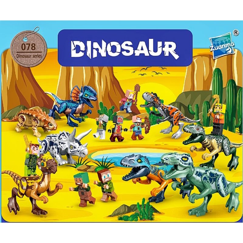 Jual mainan bricks figure dinosaurus minecraft mainan Dino minicraft ...