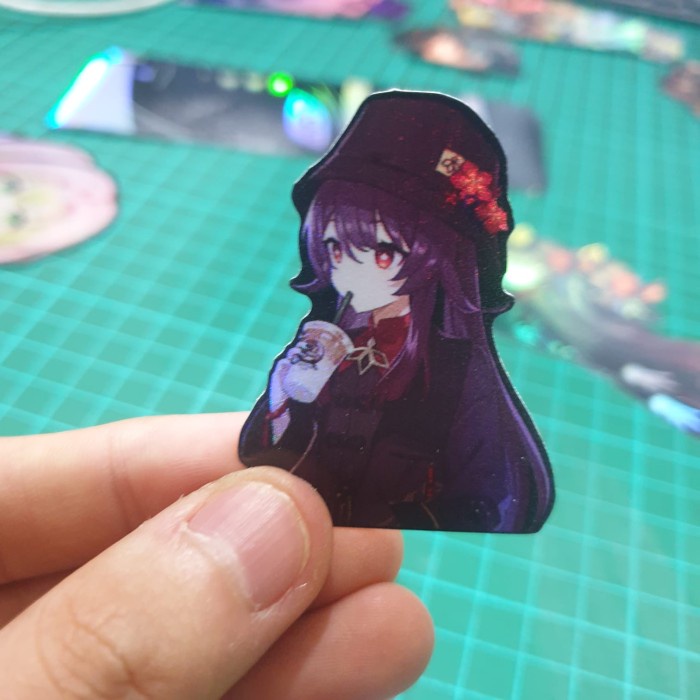 Jual Sticker Hologram Anime - PSH1082 - Hu Tao | Shopee Indonesia