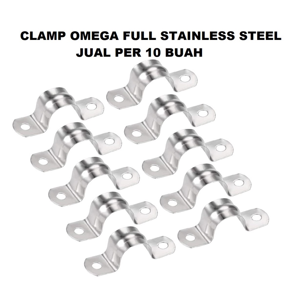 Jual Jual 10 buah Clamp Omega M 12 Stainless Steel Klem Sadel Pipa ...