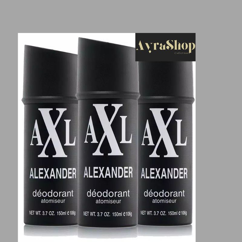Jual AXL ALEXANDER EAU DEODORANT SPRAY 150 Ml Hitam & Putih | Shopee ...