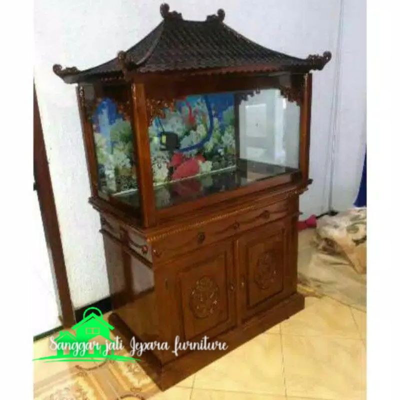 Jual Aquarium bagus kayu jati natural | Shopee Indonesia