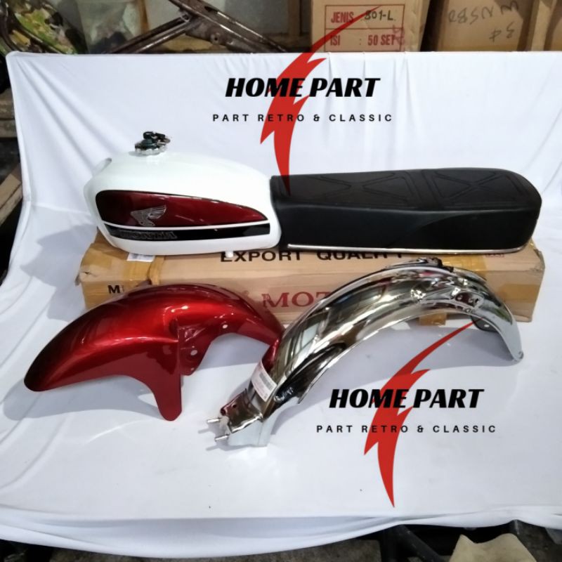 Jual BODY SET CB BODY SET CB 100 CB 125 WARNA MERAH PUTIH | Shopee ...