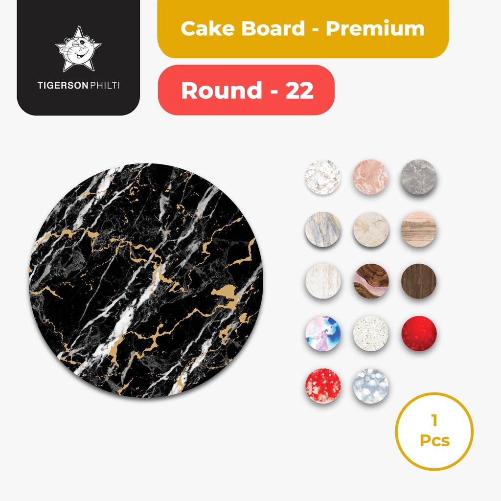 Jual Cake board/tatakan kue/ Alas Kue/Bottom Cake Premium Round 22 cm ...