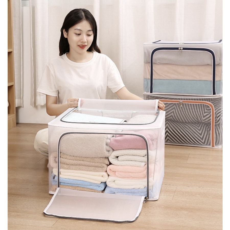Jual YH STORAGE BOX MULTIFUNGSI 66 LITERS DOUBLE ZIPPER LARGE BOX 66L ...