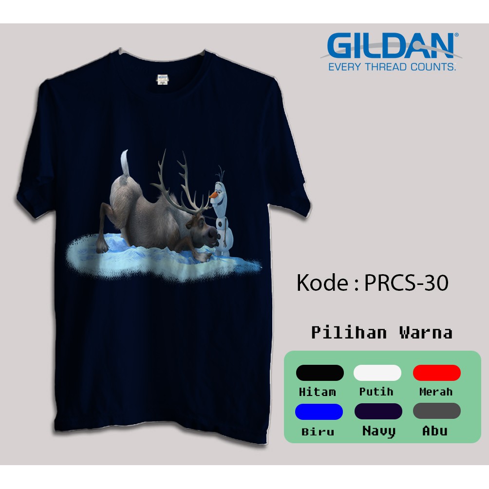 Jual KAOS SOFTSTYLE - Kartun Frozen Disney, Rusa Kutup dan Olaf ...
