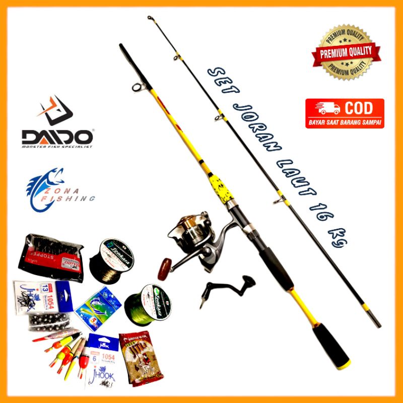 Jual Set Pancing Joran Laut Daido 16kg Reel Besi 3000 4000 6000 Tipe Japan Style { PAKET KOMPLIT ...