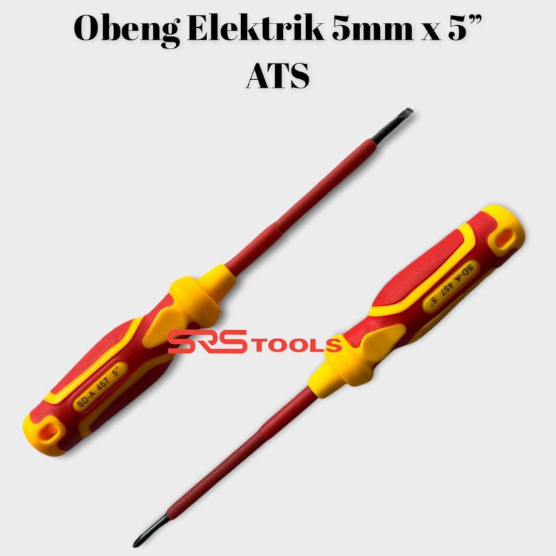 Jual ATS Obeng Elektrik 5 Inch + - Obeng Listrik 5" Plus Minus Electric ...