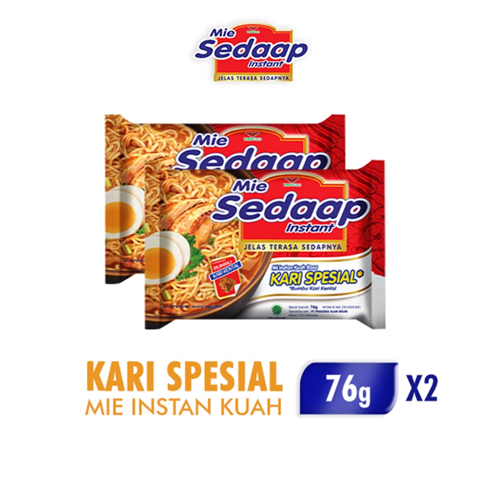 Jual Sedaap Mie Instan Kari Kental Special Bag 75 gr x2 | Shopee Indonesia