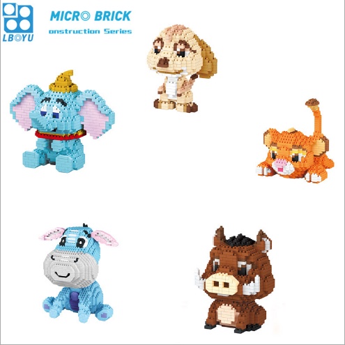 Jual Bricks Nano Block Lion King Set 3 in 1 Mainan Puzzle Lboyu ...