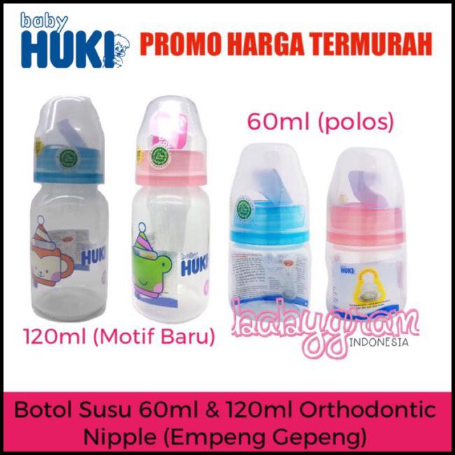 Jual Huki Baby Botol Susu 60ml dan 120ml Dot Nipple Silicone Reguler ...