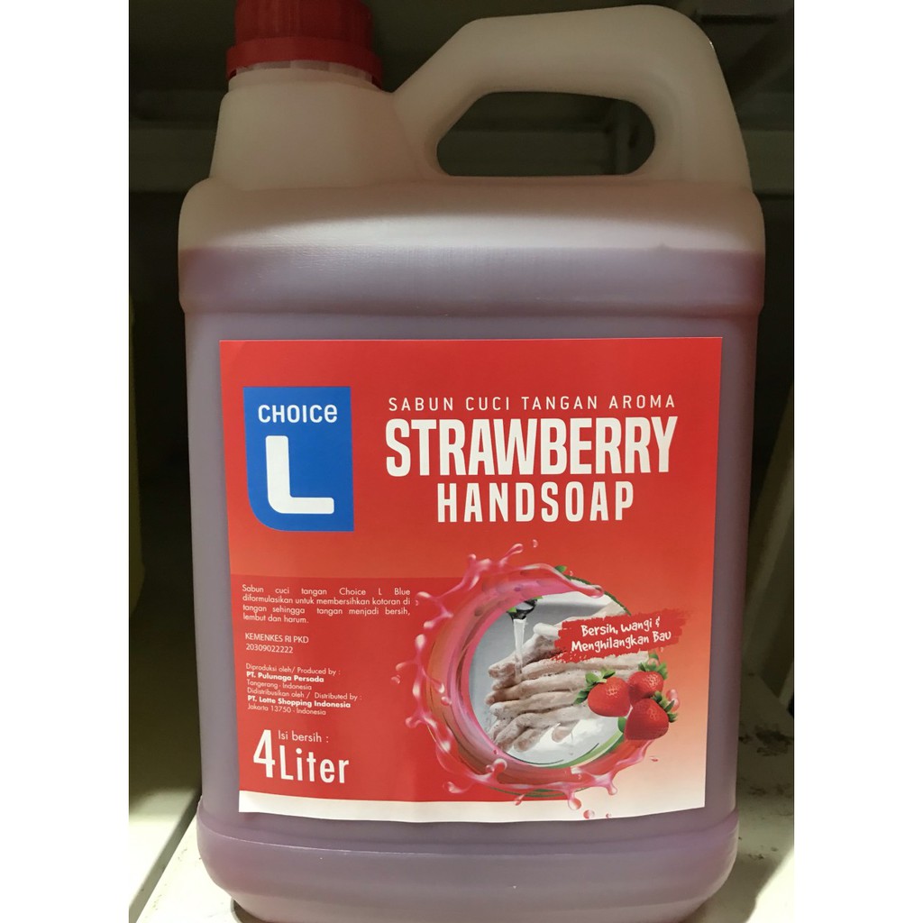 Jual Choice L Strawberry Handsoap 4Liter | Shopee Indonesia