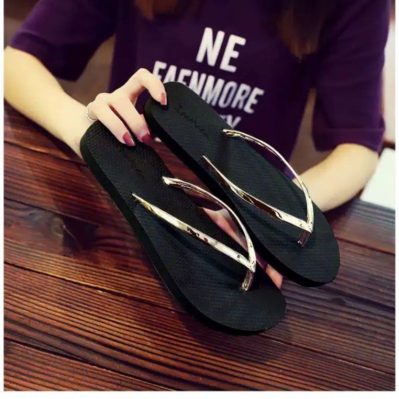 Jual Sandal Jepit Spon Metalik | Shopee Indonesia