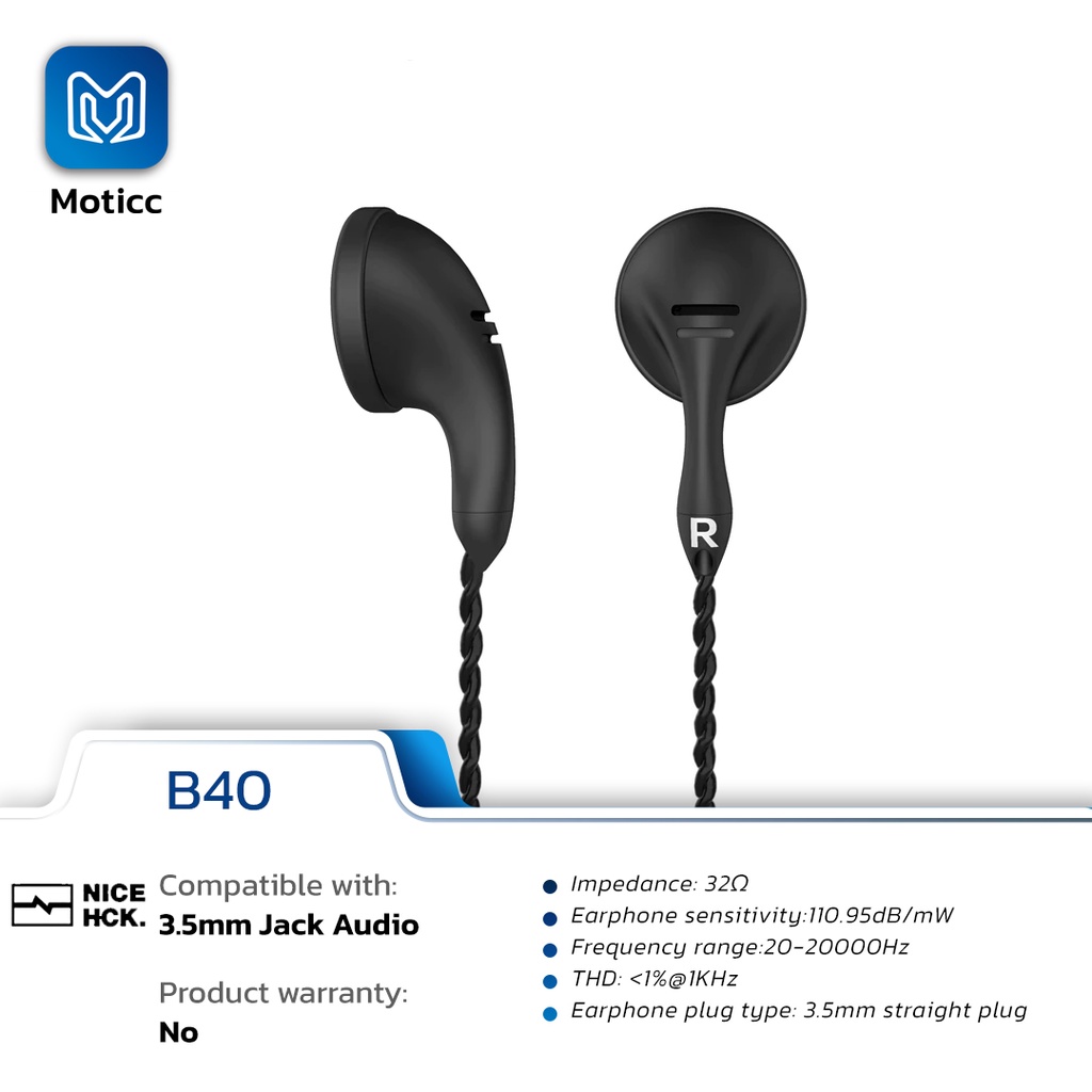 Jual Earbud NiceHCK B40 with Mic 32 Ohm 14.8mm | Shopee Indonesia