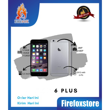 Jual iPhone 6 Plus 64GB All Sim Silent Fullset Original100% Second Mulus Like New 3utools All ...