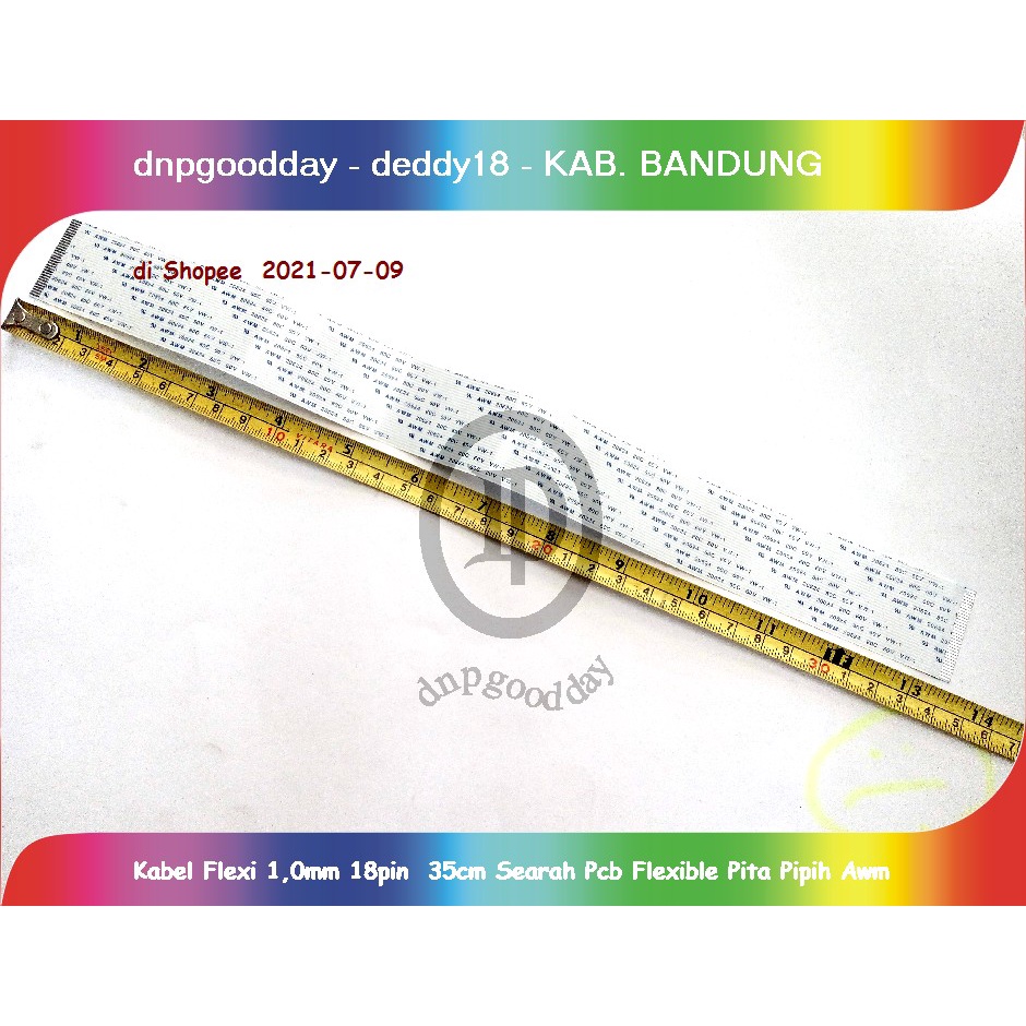 Jual Kabel Flexi 1,0mm 18pin 35cm Searah Pcb Flexible Pita Pipih Awm ...